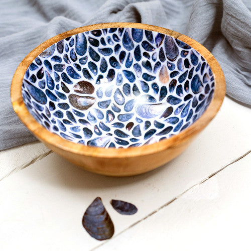 Mussel Wooden Bowl – The Lighthouse, Appin Craft Shop